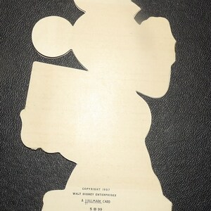 1937 MICKEY MOUSE Saluting Sailor Hallmark BIRTHDAY Card Walt Disney ...