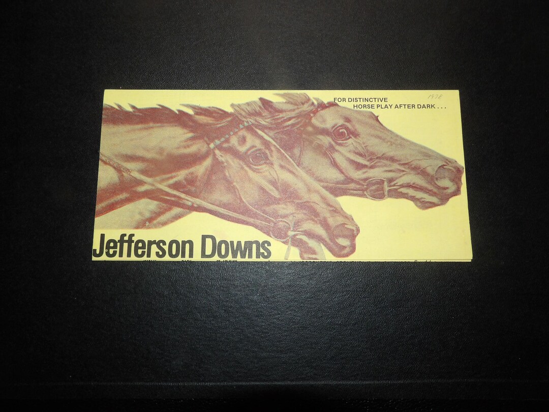Jefferson Downs Kenner, Louisiana 1978 Horse Racing Brochure - Etsy