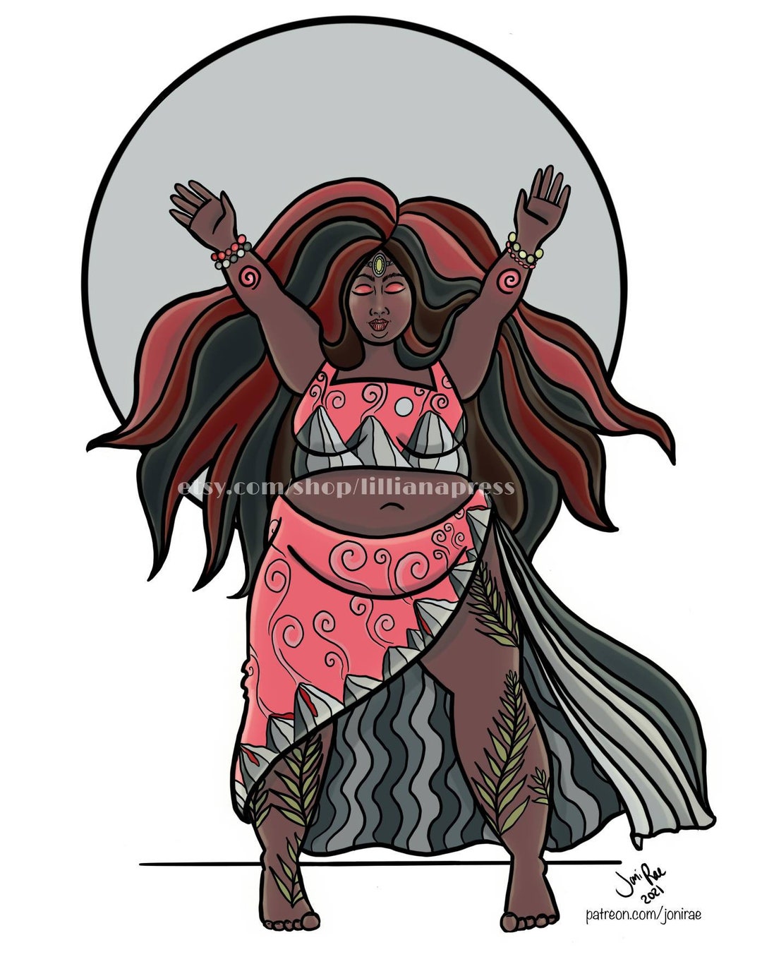 ART PRINT: Deity Series Volcano - Etsy