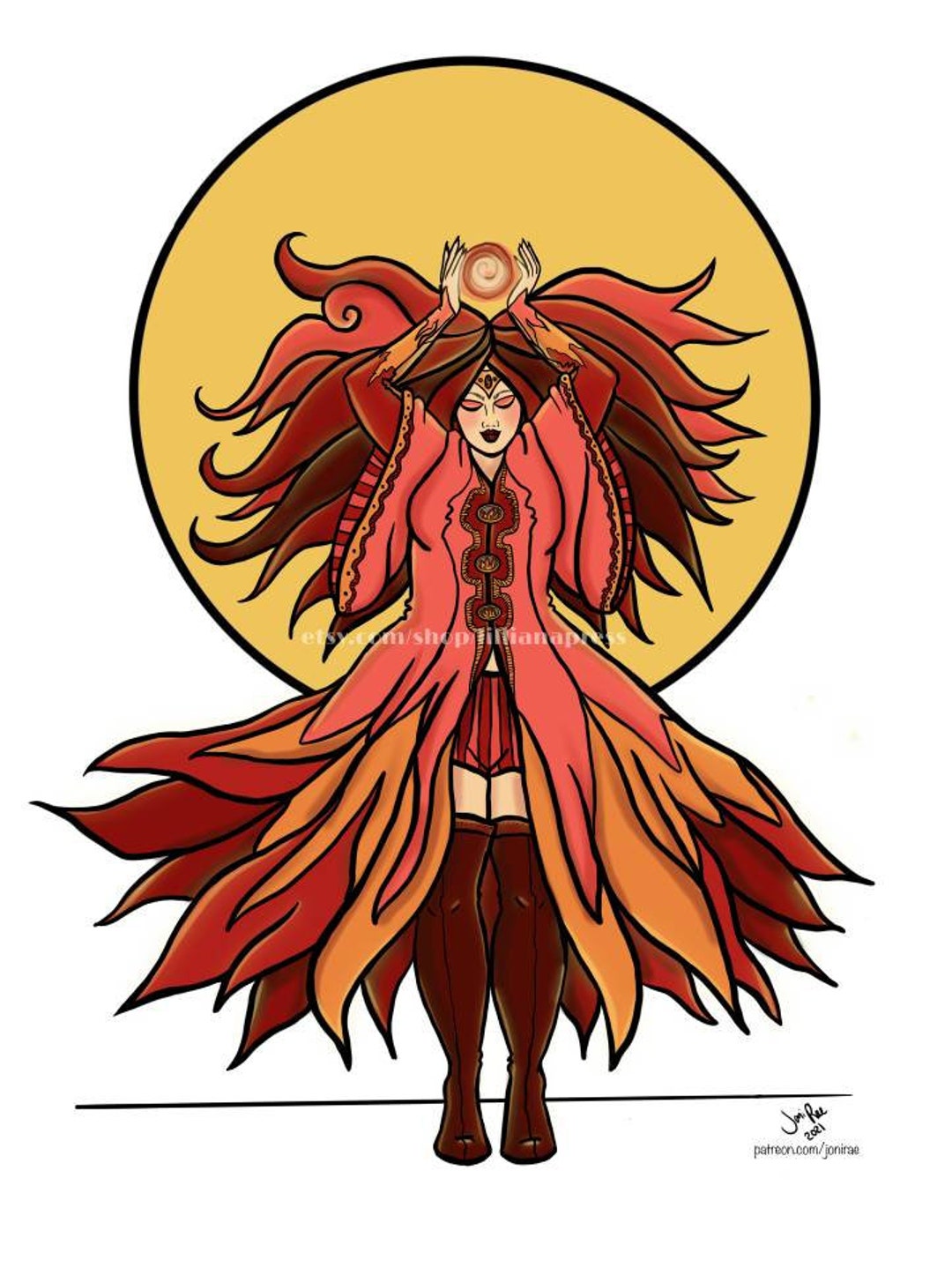 ART PRINT: Deity Series Fire - Etsy