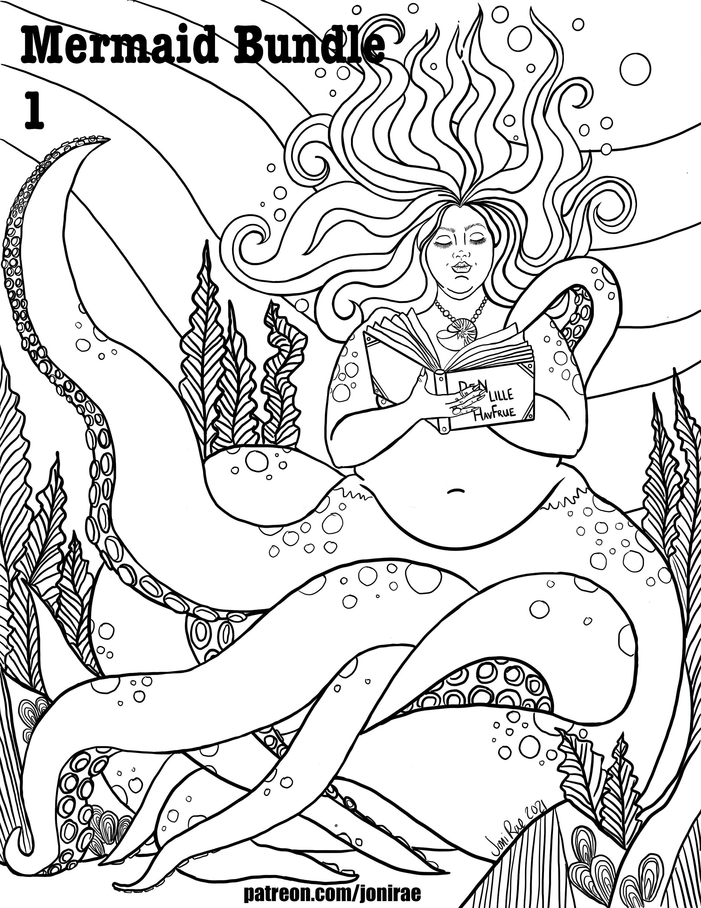COLORING BOOK: Mermaid Bundle #1 - Etsy