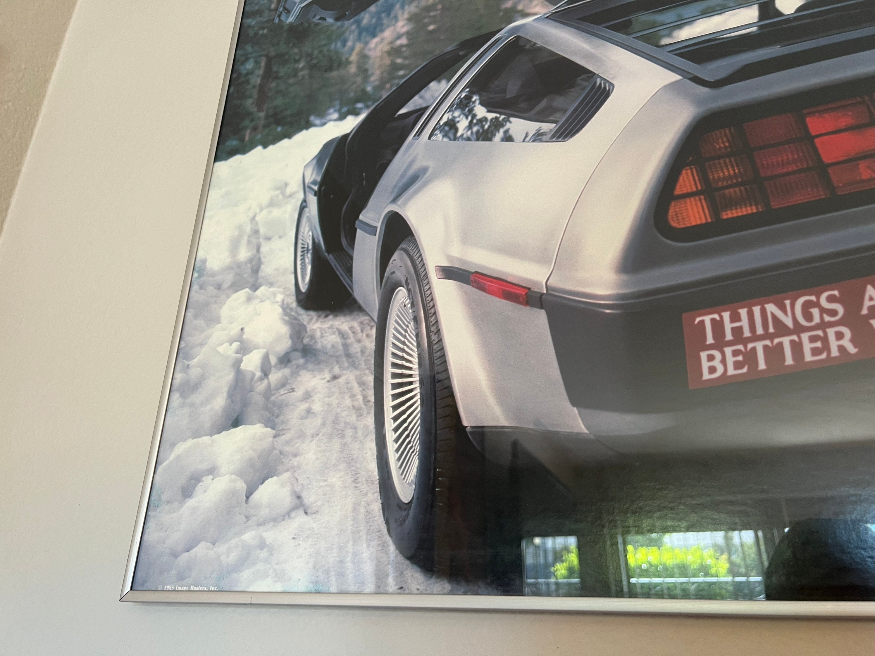 Vintage Postmodern Delorean Car Large Framed Poster 1980s 80s - Etsy