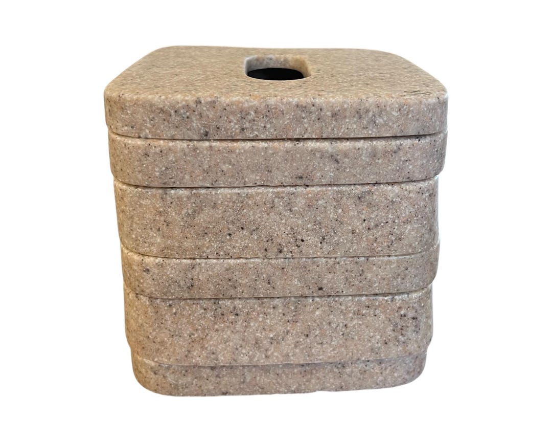 Vintage Mid Century Modern Postmodern Stone Granite Tissue Box Cover - Etsy
