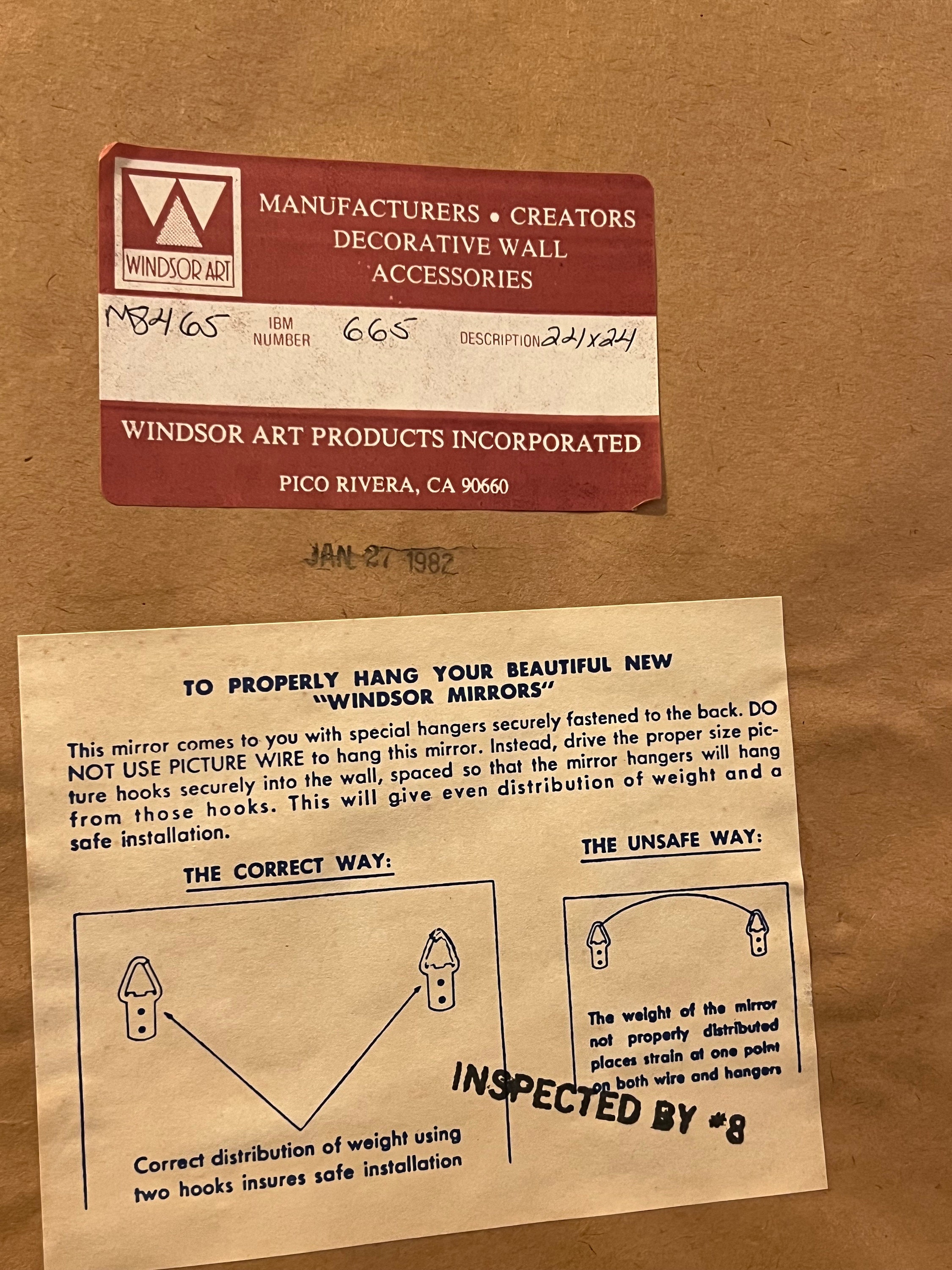 Large Jon Gilmore Disco Postmodern 1980s Gold Bronze Mirror Windsor Art ...