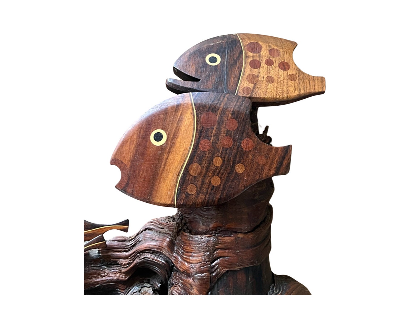 Vintage 1970s Heinz Norhausen Wood Fish Sculpture: Mid Century Modern ...