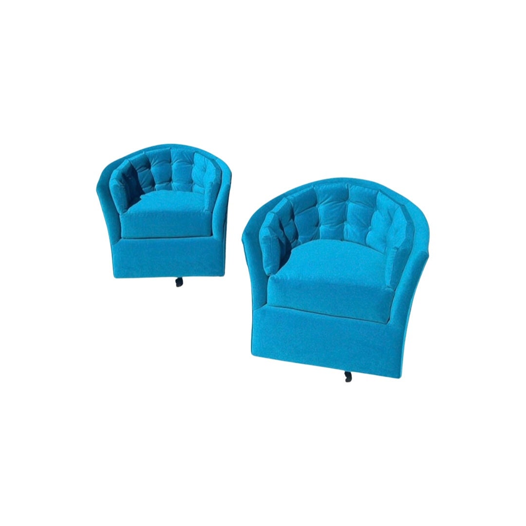 Teal barrel swivel chair store