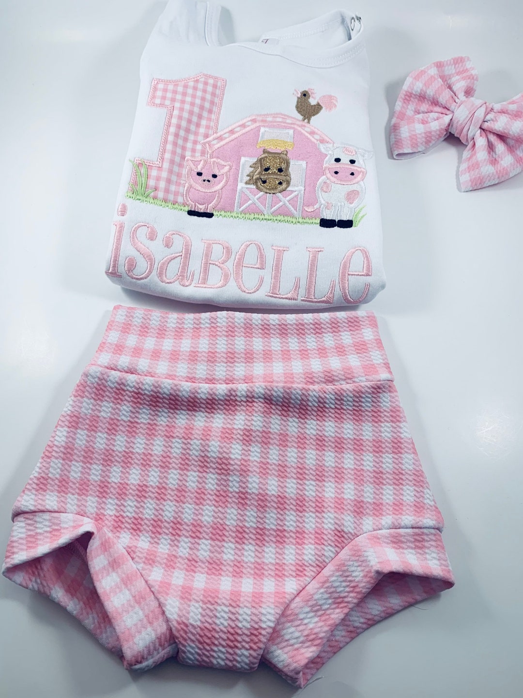 Girls Farm Yard Outfit, Barnyard Party, First Birthday Outfit, 1st ...