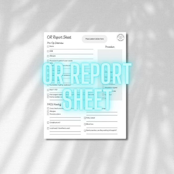 BUNDLE** Pre-op Intra-op Post-op Nursing Student Notes - Study Guide ...