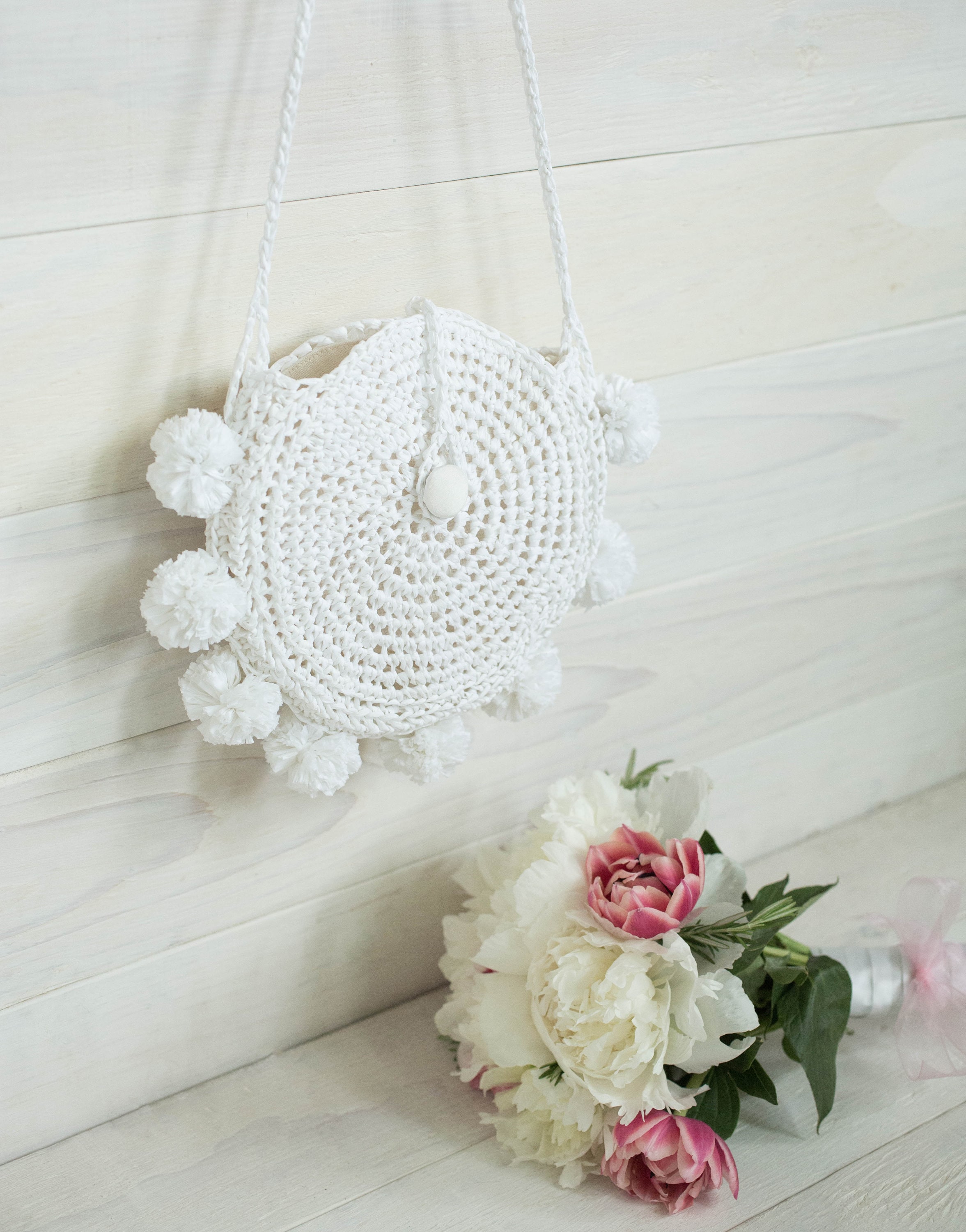 White Raffia Bridal Clutch - Etsy