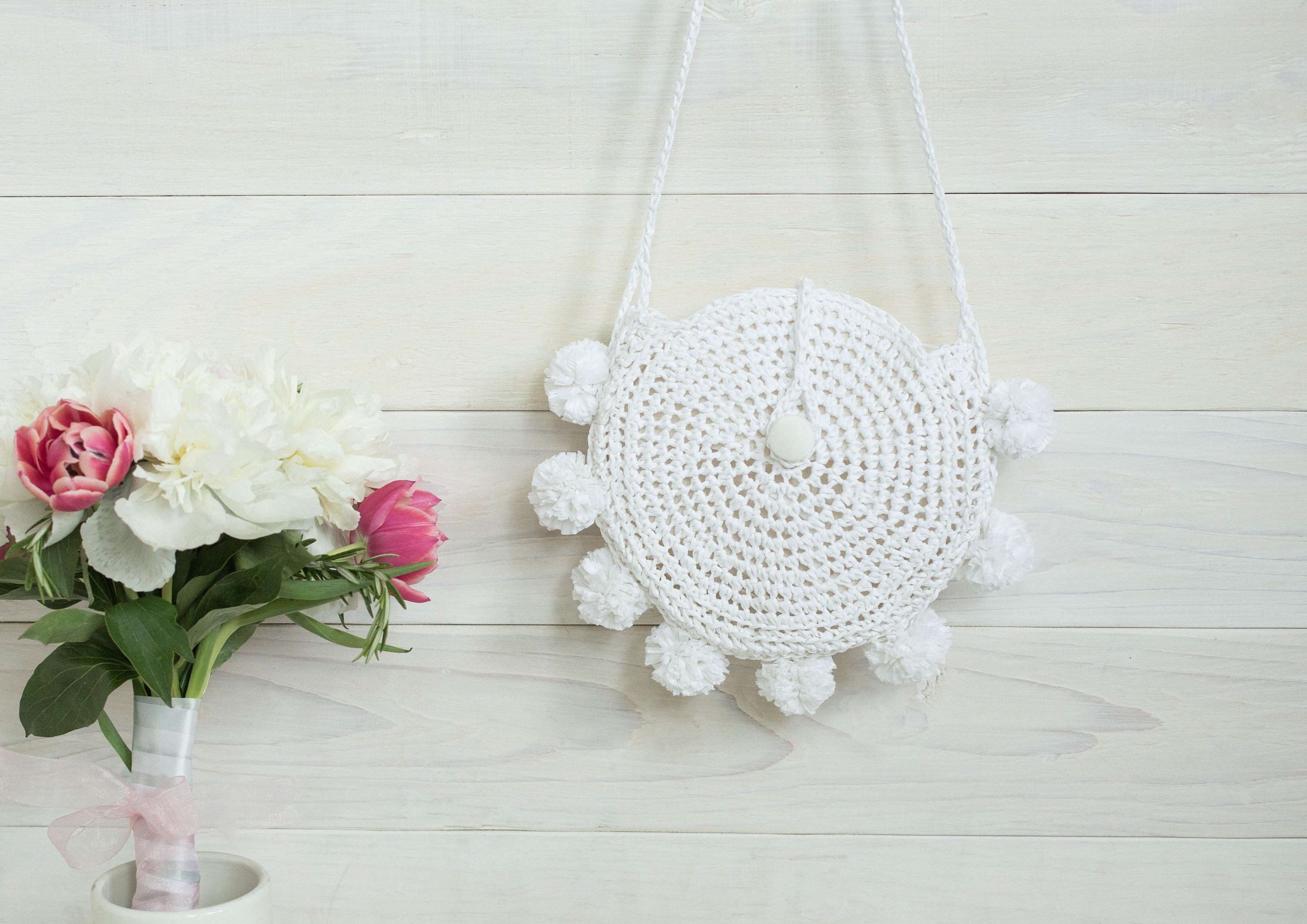 White Raffia Bridal Clutch - Etsy