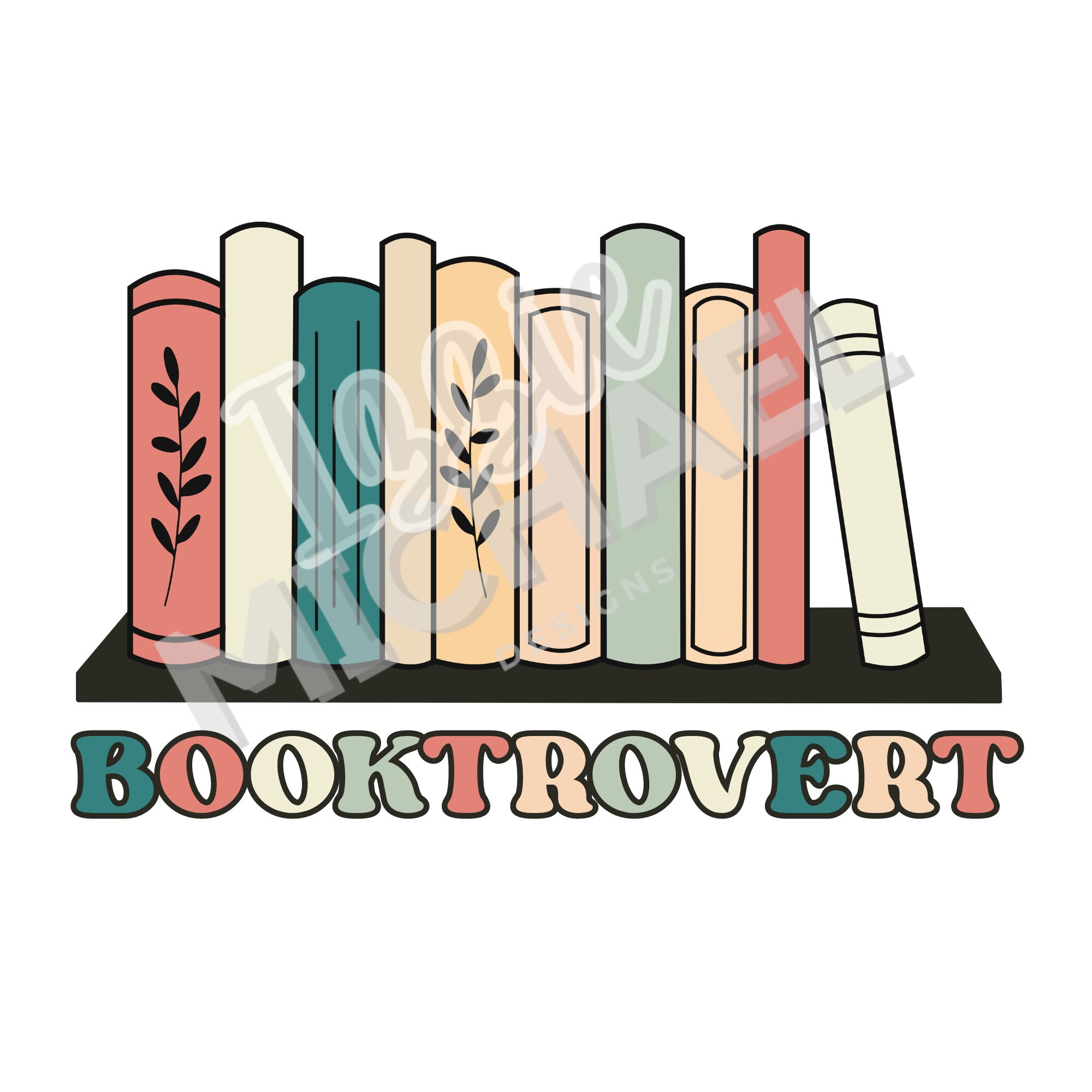 Booktrovert PNG Sublimation Design Tshirt Design - Etsy
