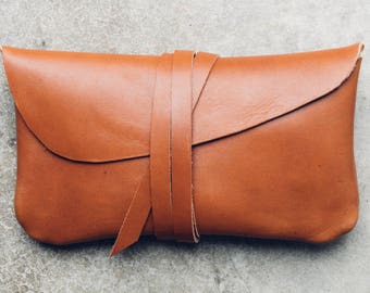 Leather clutch | Etsy