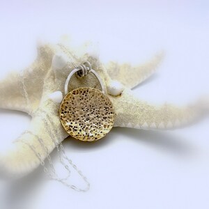 Mixed Metal Jewelry Simple Pendant Everyday Jewelry Minimalist Jewelry ...