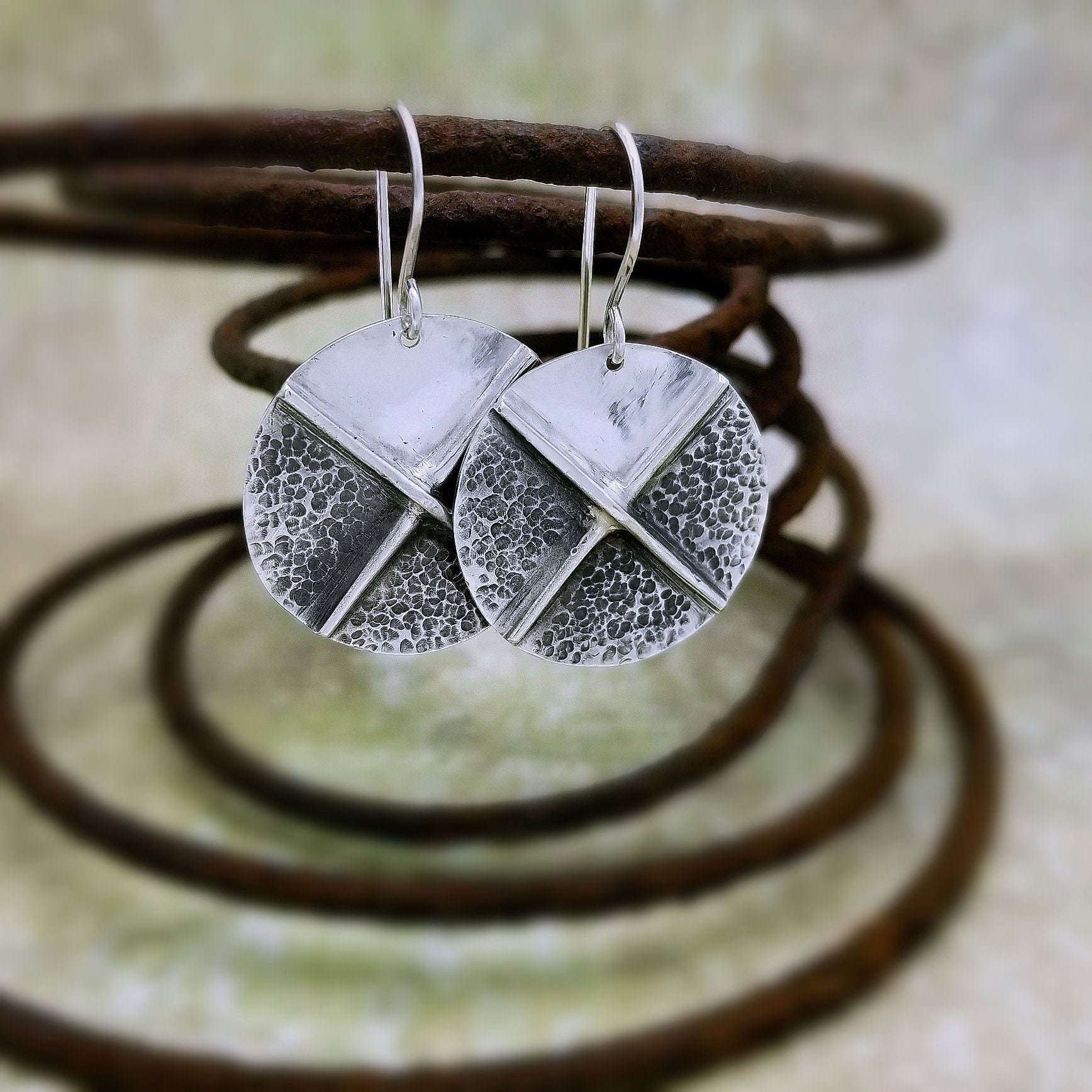 Fold Formed Earrings | Circle Earrings | Fold Formed Jewelry | Bohemian ...