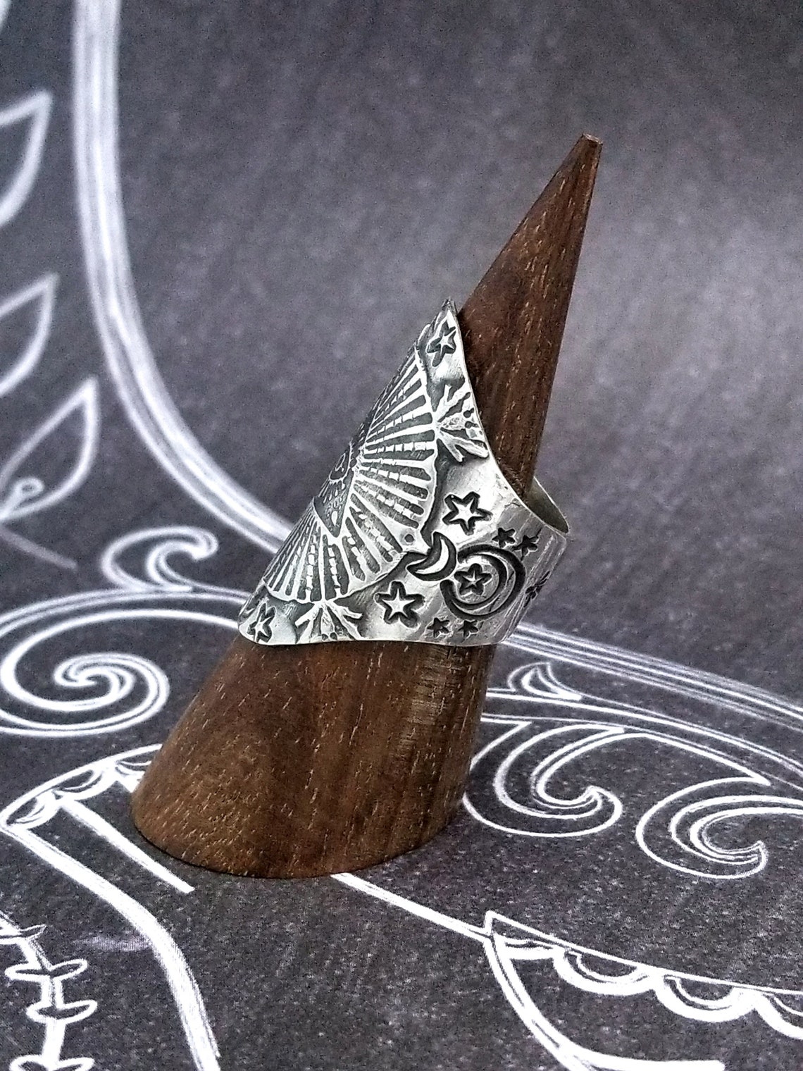 Silver All Seeing Eye Ring Dark Academia Evil Eye Ring Magic - Etsy