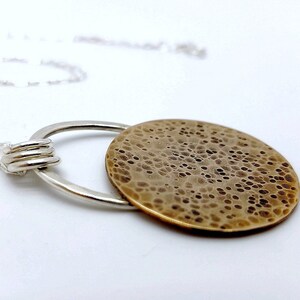 Mixed Metal Jewelry Simple Pendant Everyday Jewelry Minimalist Jewelry ...