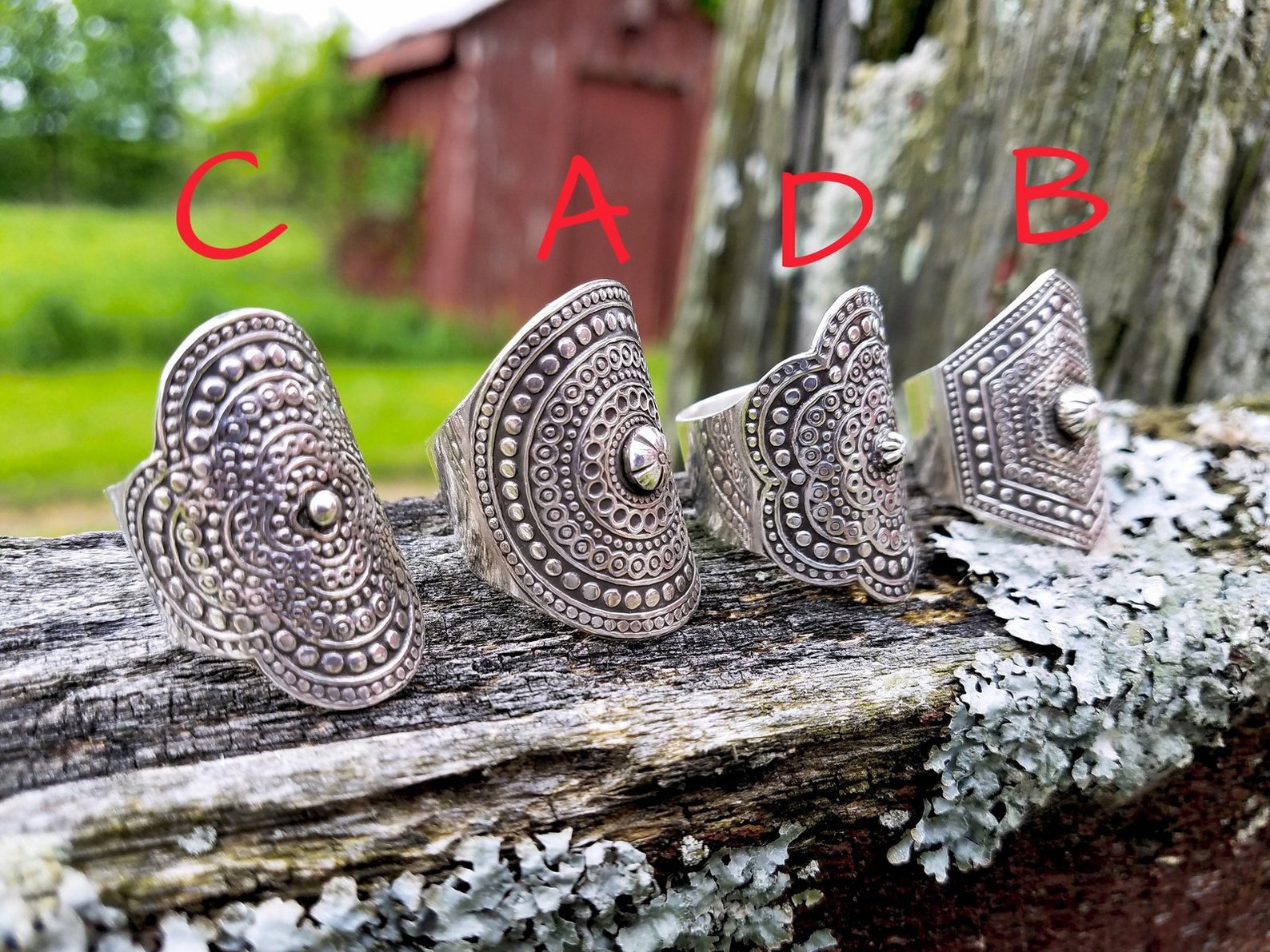 Mandala Jewelry Silver Ring Mandala Ring Bohemian - Etsy