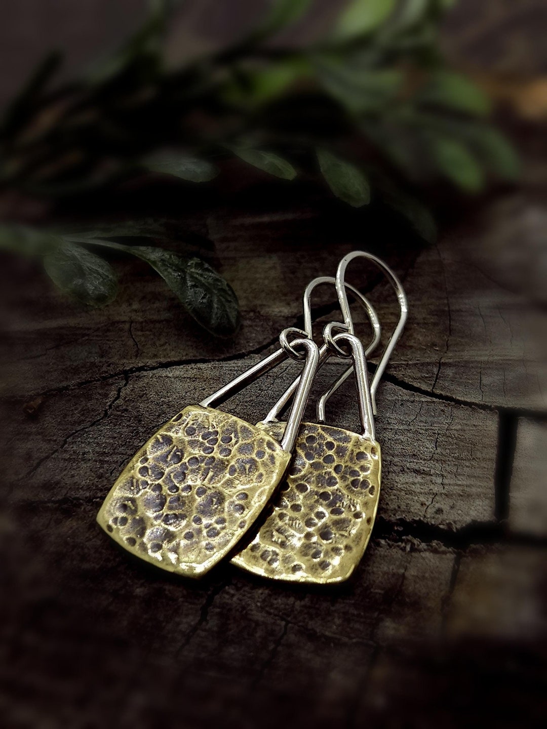 Simple Mixed Metal Earrings for Everyday, Minimalist Gold and Silver ...