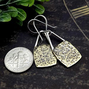 Simple Mixed Metal Earrings for Everyday, Minimalist Gold and Silver ...