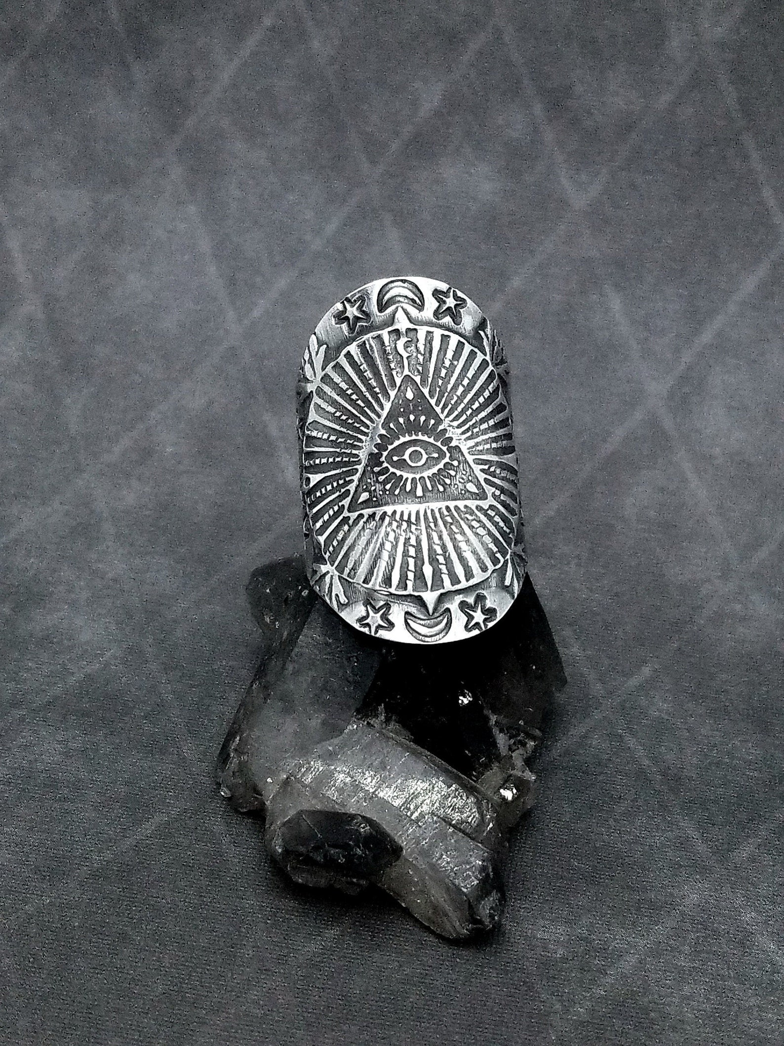 Silver All Seeing Eye Ring Dark Academia Evil Eye Ring Magic - Etsy