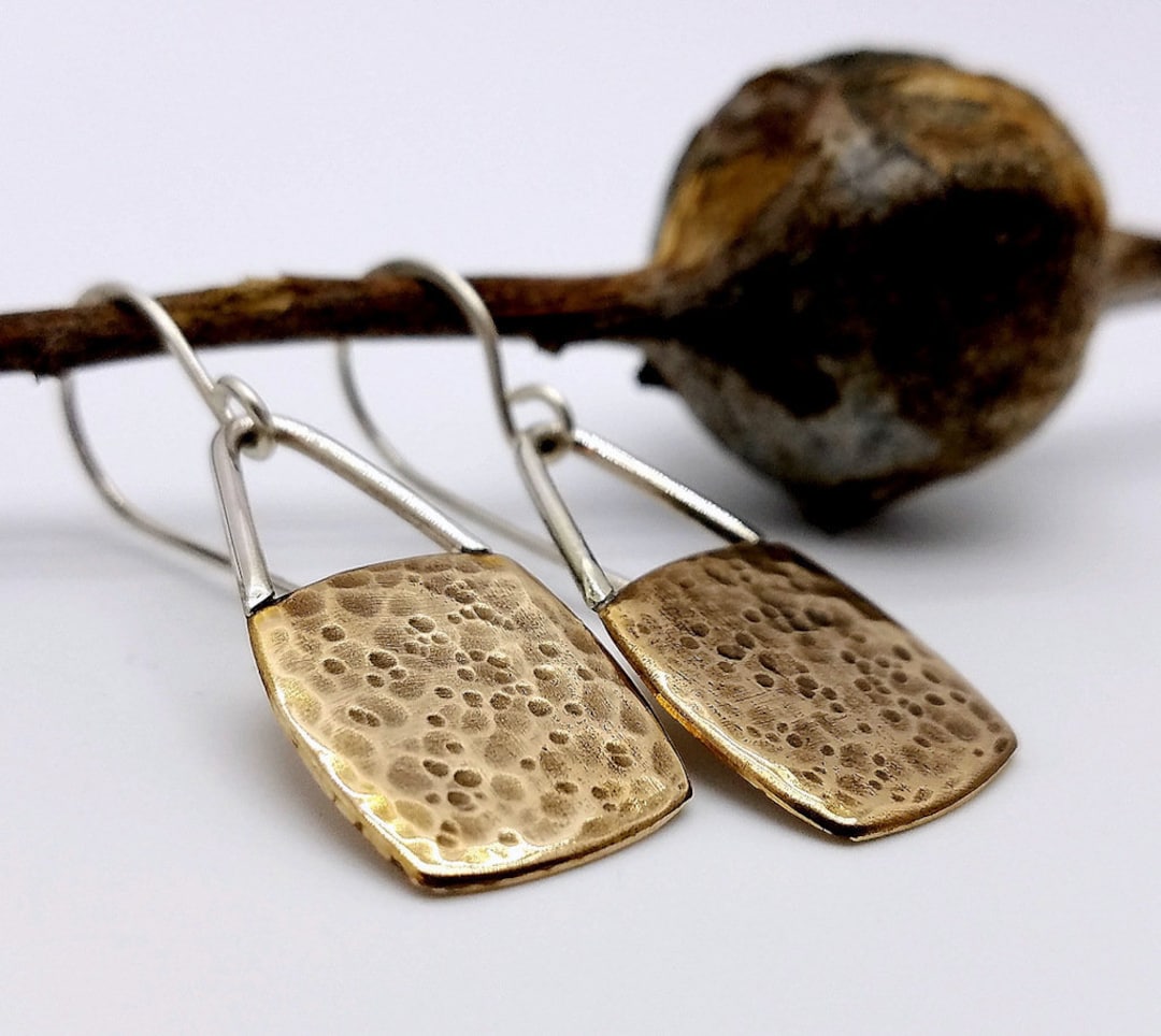 Mixed Metal Earrings Everyday Earrings Minimalist Earrings Simple ...