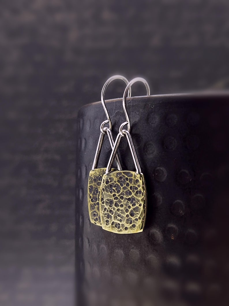 Simple Mixed Metal Earrings for Everyday, Minimalist Gold and Silver ...