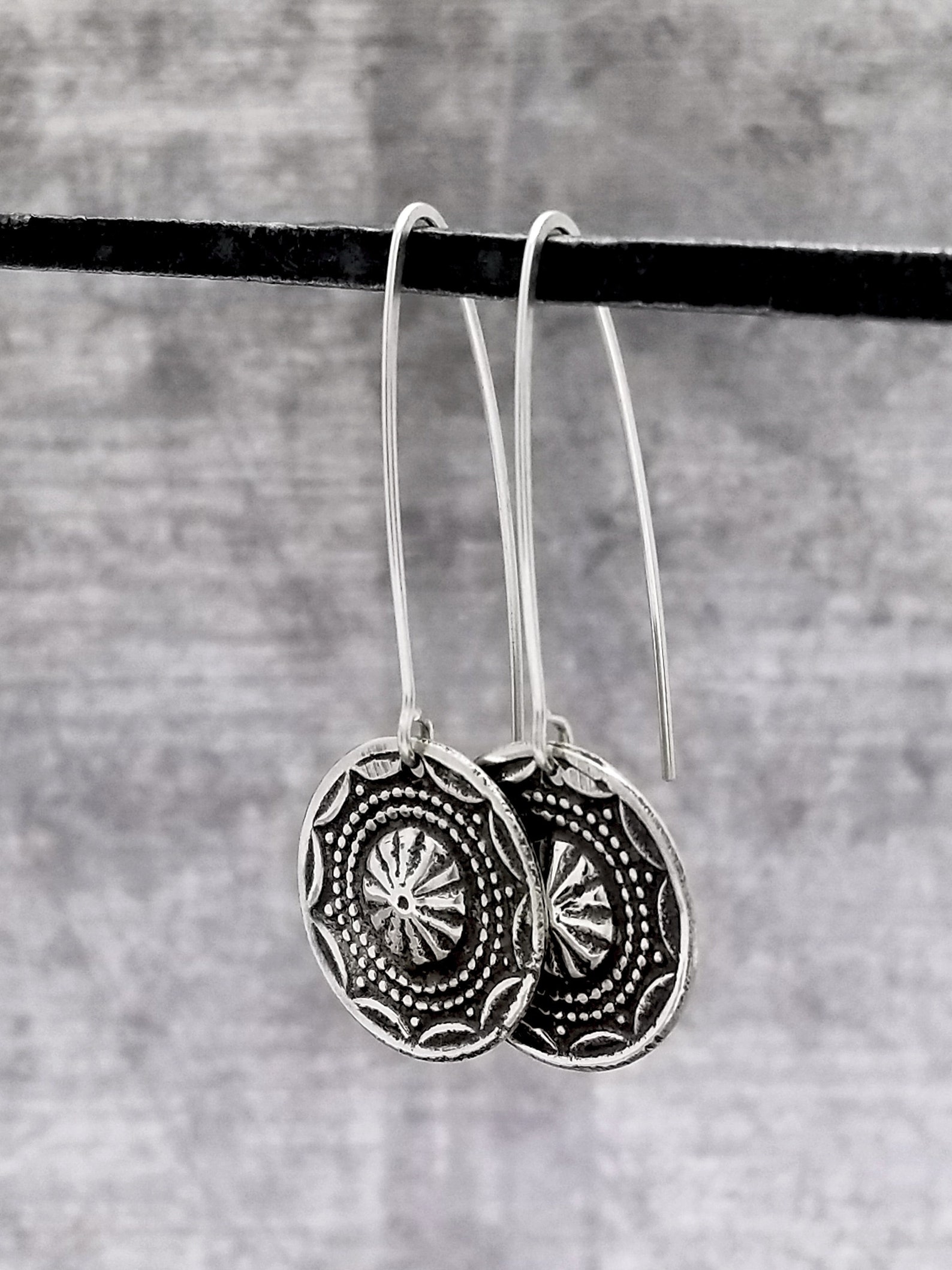 Cute Silver Mandala Earrings Mandala Jewelry Bohemian Jewelry | Etsy