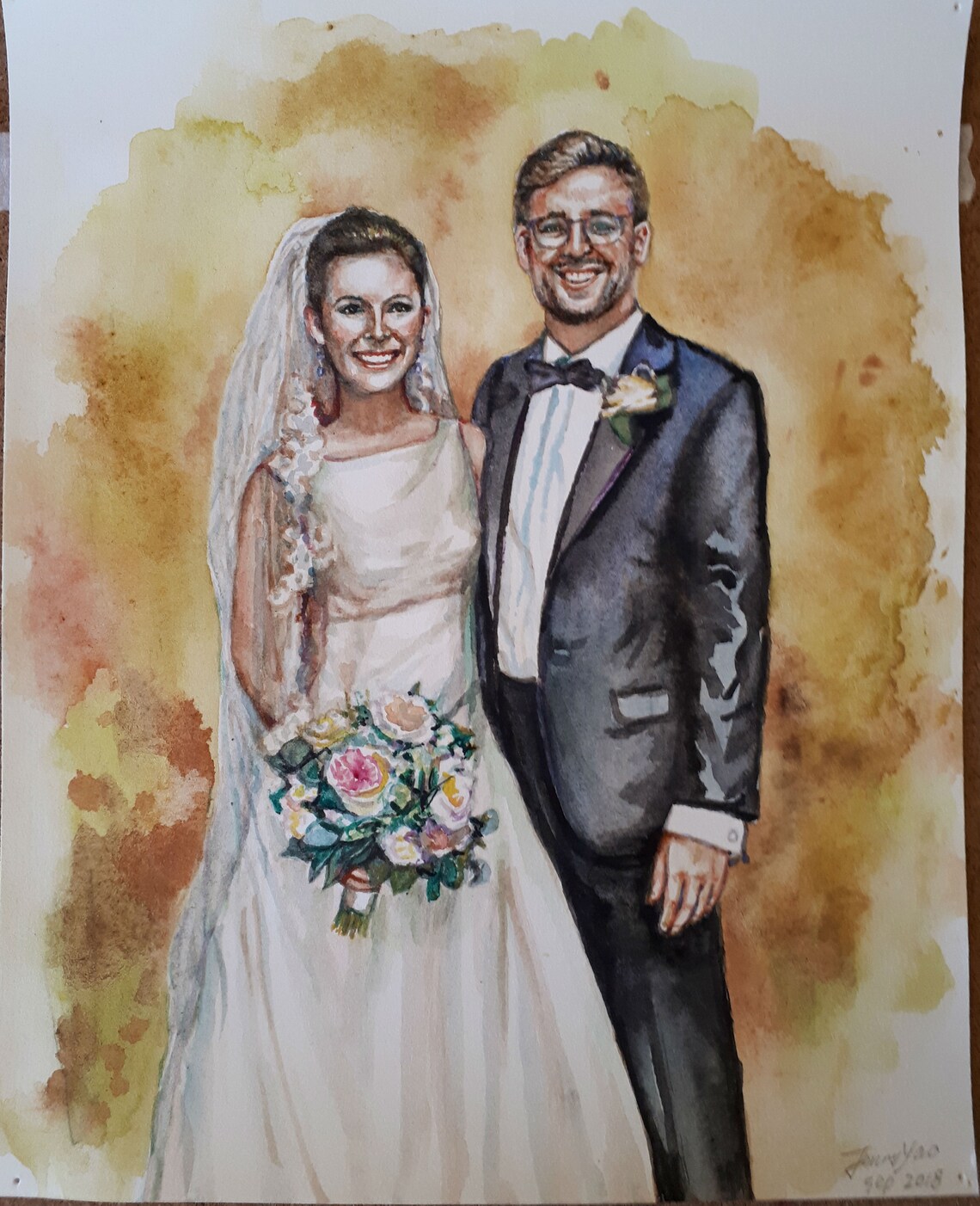 Custom Wedding Picture Painting, Watercolor, Many Sizes - Etsy