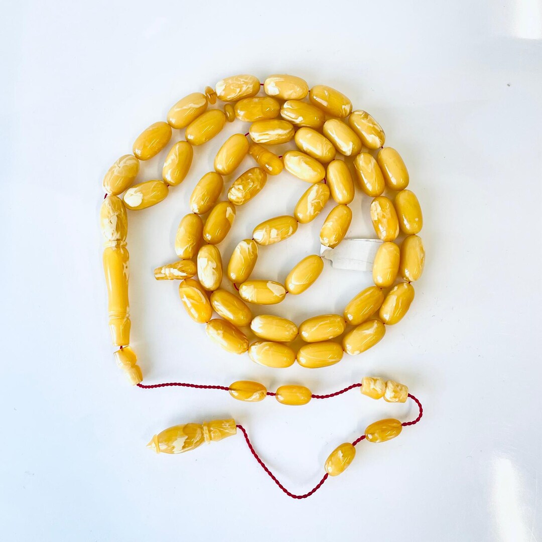 Tiger Amber Islamic Rosary, Muslim Beads - Etsy
