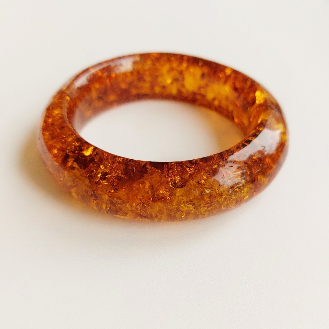 Amber Bangle Bracelet One Piece of Amber Pure Baltic Polished Amber ...