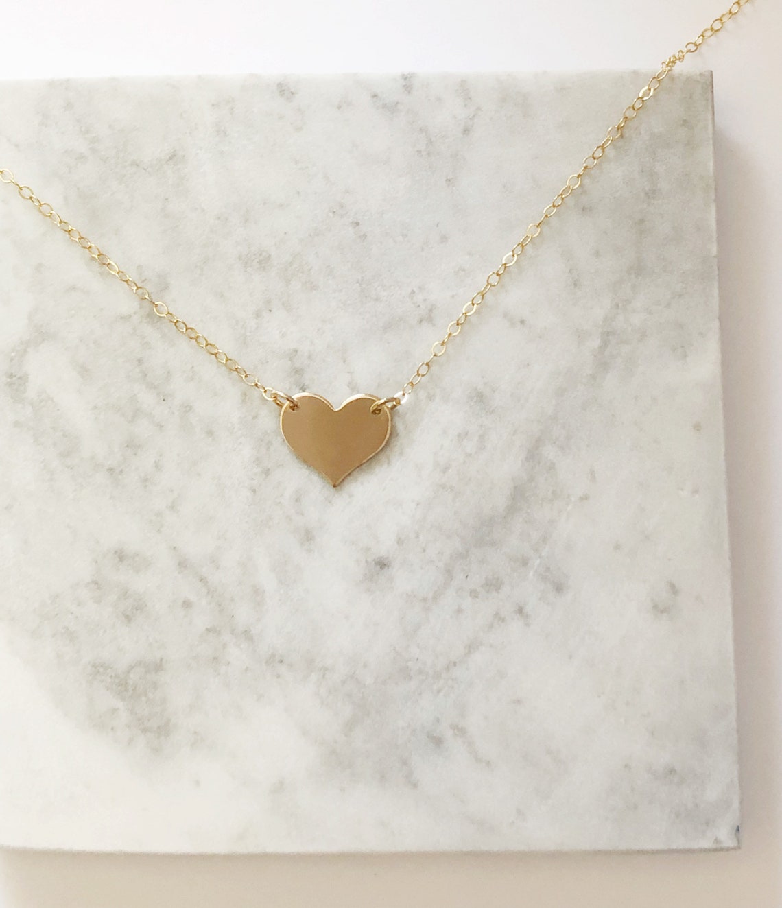 Small Heart Necklace/ Dainty Heart Necklace / Gold Filled - Etsy