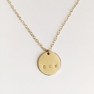 Large Charm Necklace / Large Disc / Personalized Charm Necklace - Etsy