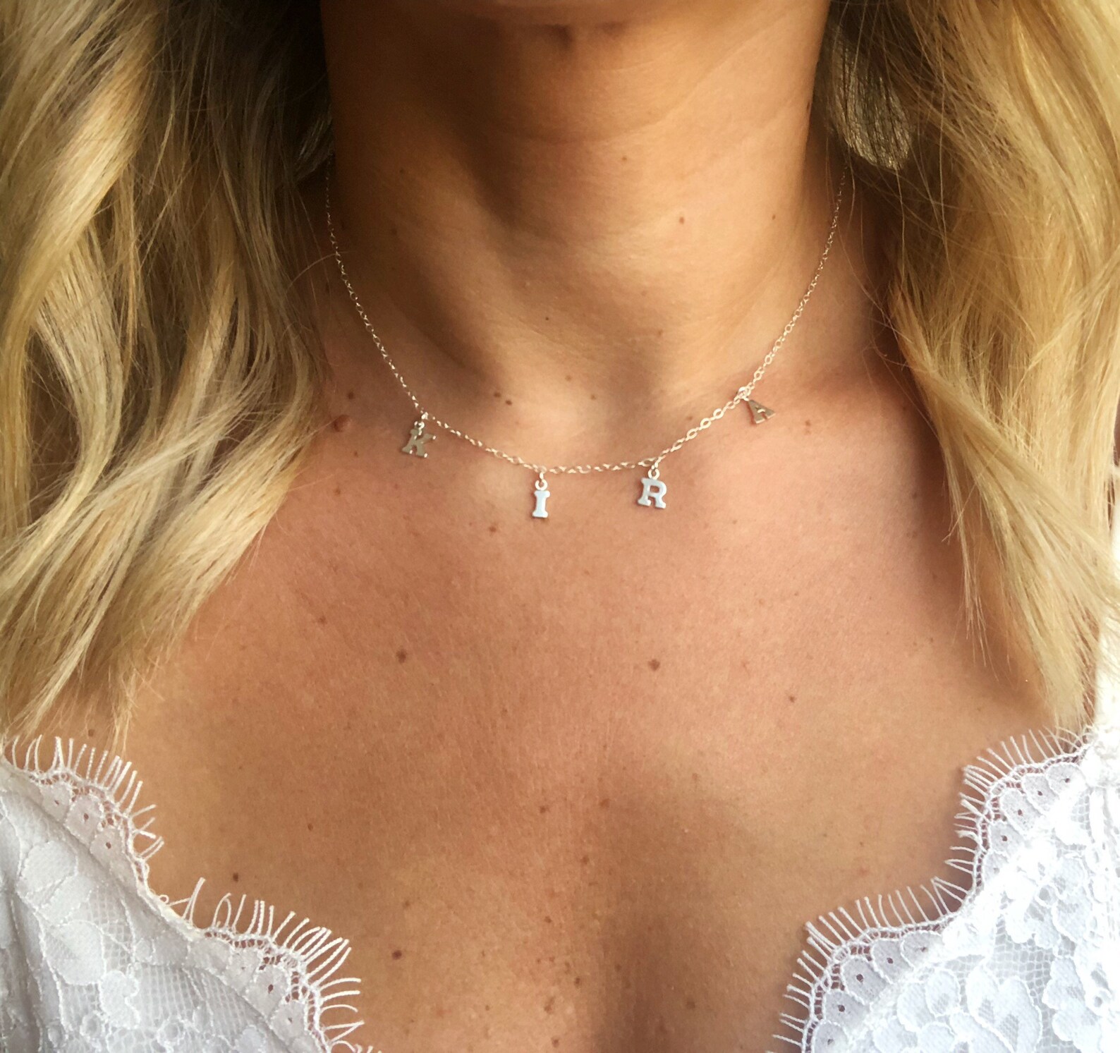 Initial Necklace / Petite Initials /small Initial Necklace / | Etsy