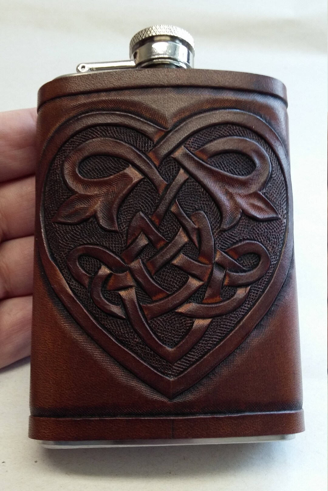 Celtic Heart Flask - Etsy