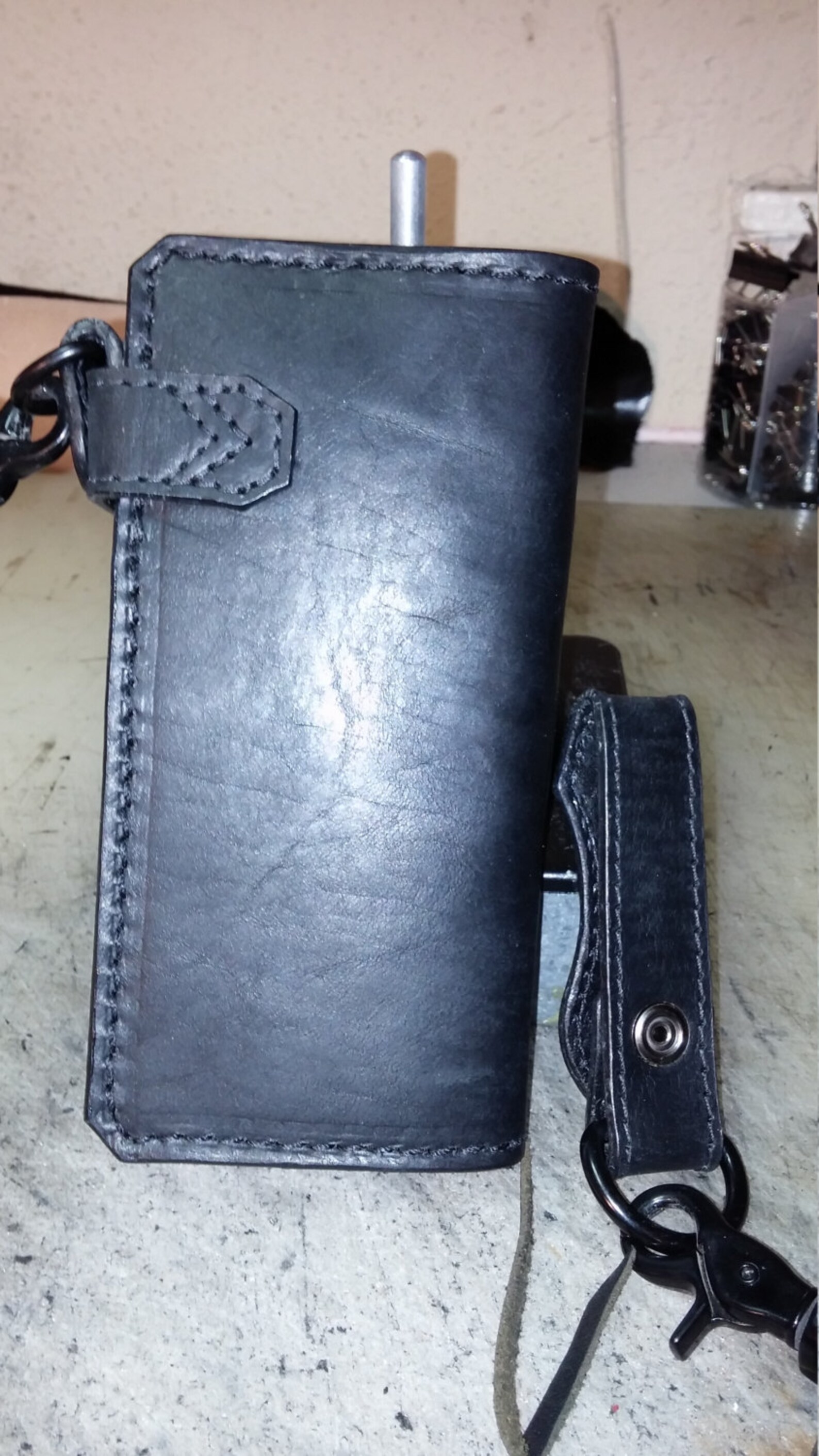 Black Buffalo "black Out" Biker Wallet - Etsy