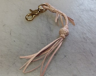 Braided Leather Key/wallet Fob | Etsy