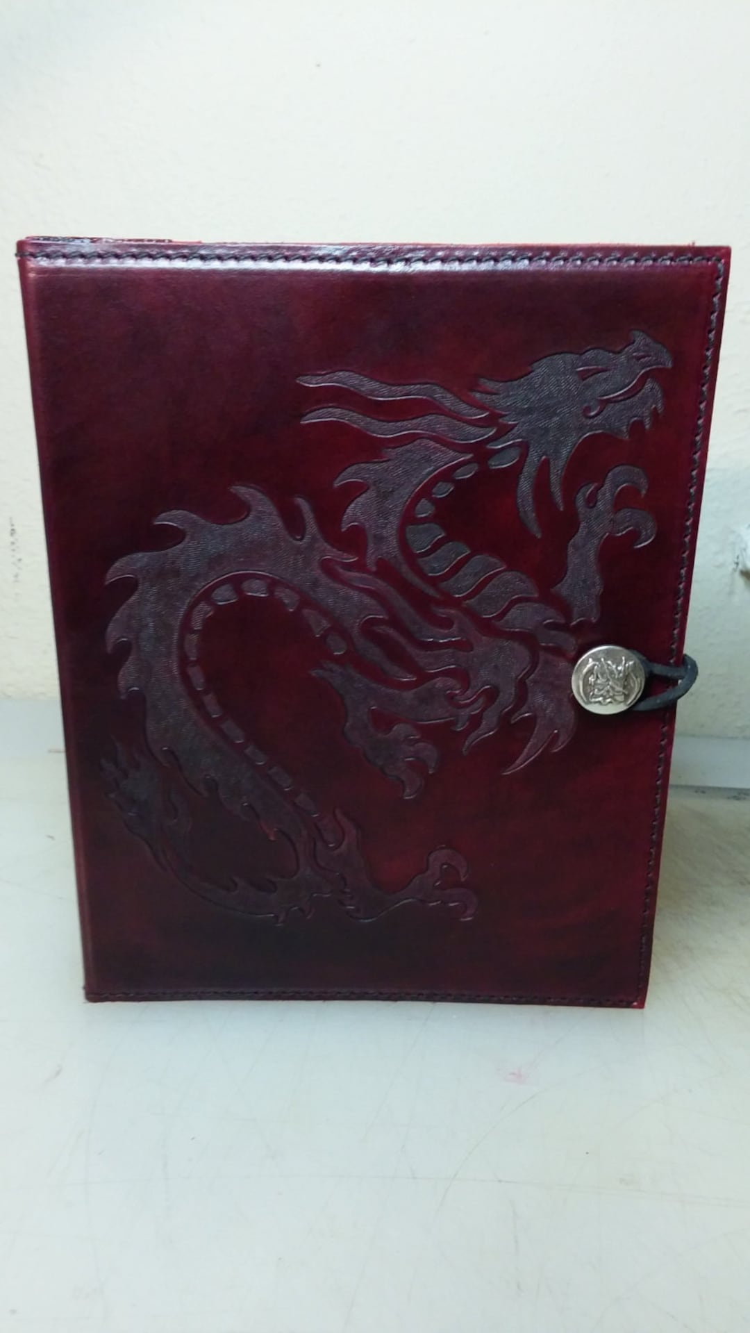 Leather Book With Tribal Asian Dragon - Etsy