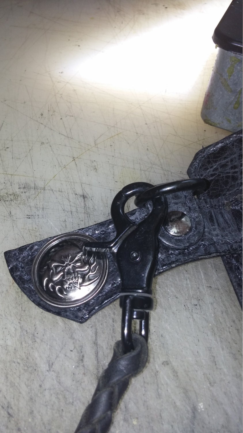 Black Buffalo "black Out" Biker Wallet - Etsy