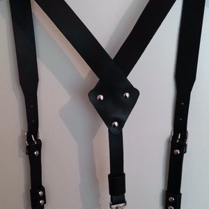 Harness Leather Suspenders Chrome Hard Wear - Etsy
