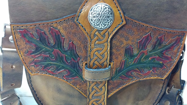 Fall Oak Leaf Celtic Shoulder Bag - Etsy
