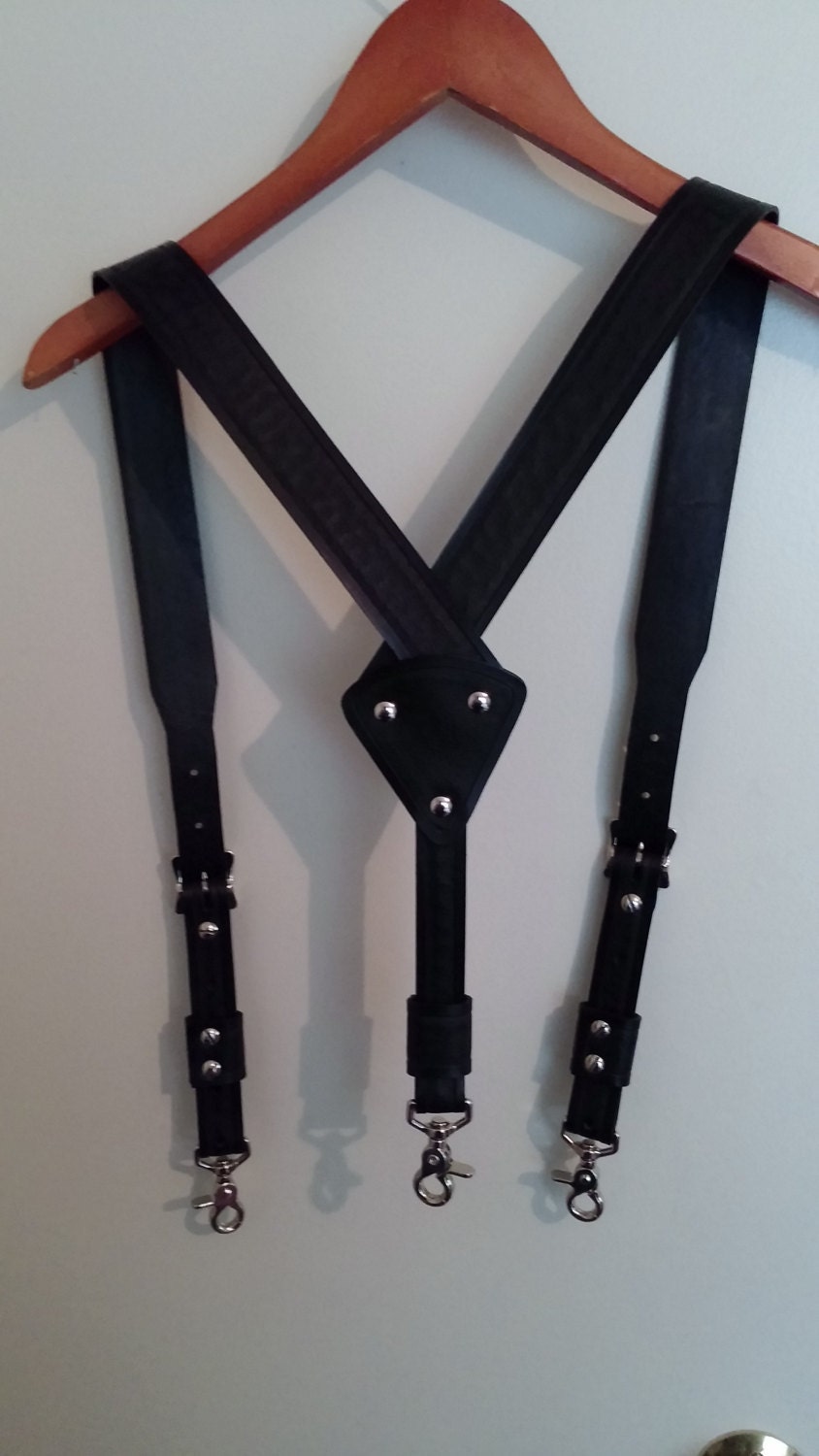 Leather Suspenders Hand Tooled - Etsy