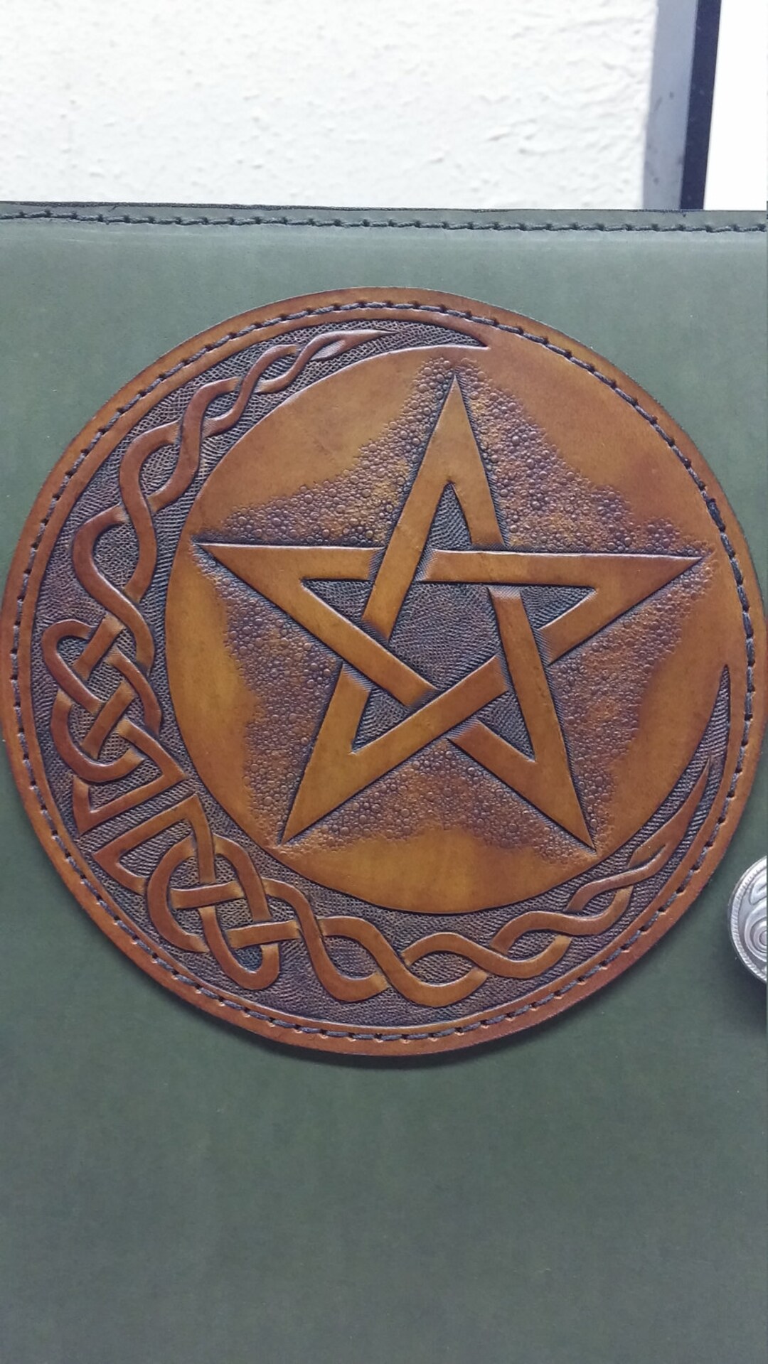 Celtic Crescent and Pentacle Book Cover - Etsy