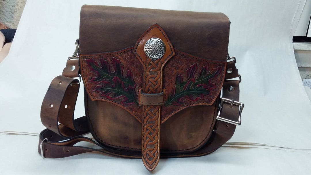 Fall Oak Leaf Celtic Shoulder Bag - Etsy