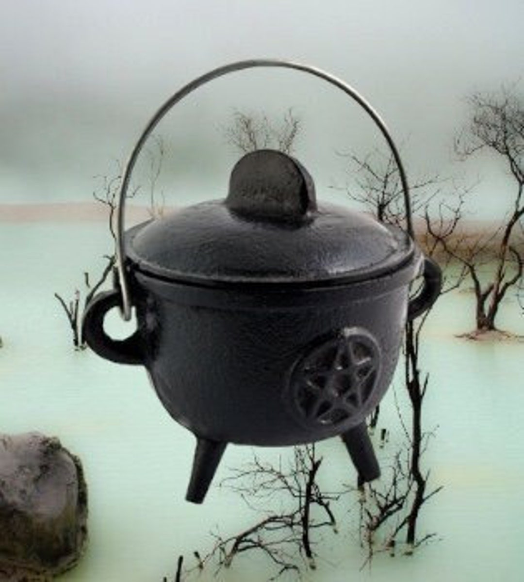 Pentacle Cast Iron Couldron - Etsy