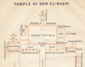 Deir El Bahri Map - Etsy