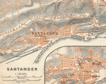 Santander Map - Etsy