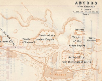 Abydos Egypt Map - Etsy