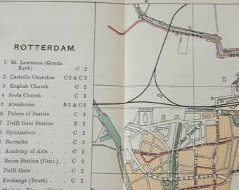 Old Map of Rotterdam Netherlands Europe 1629 Art Print Vintage Poster ...