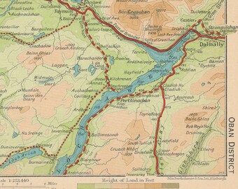 Antique Oban Map - Etsy