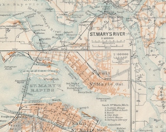 Sault St Marie Map - Etsy